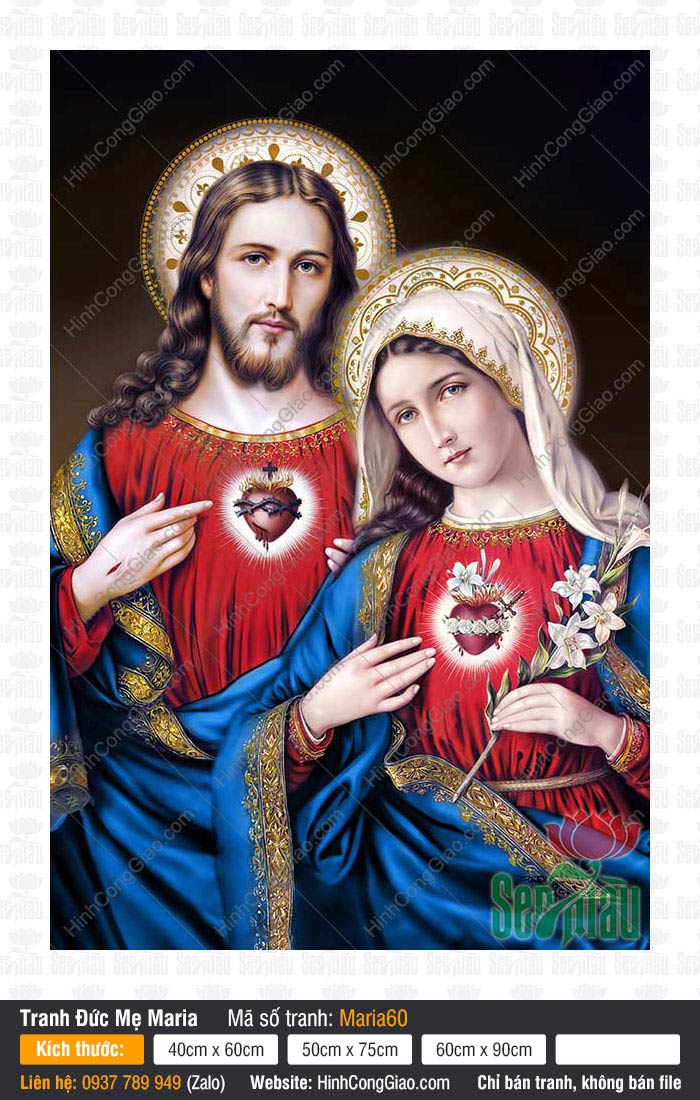 Tranh Đức Mẹ và Chúa Giêsu Maria04, tranh Công Giáo